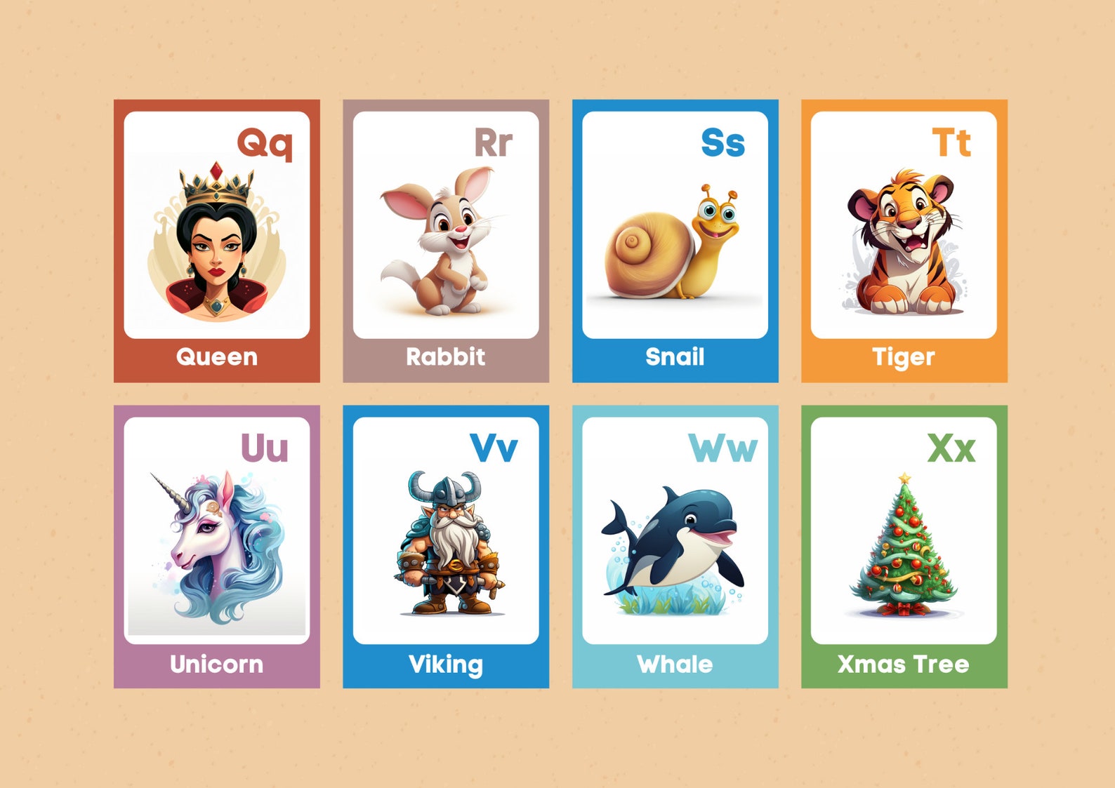 ABC Flash Cards, Educational Cards, Alphabet Flashcards, Learn Abcs ...