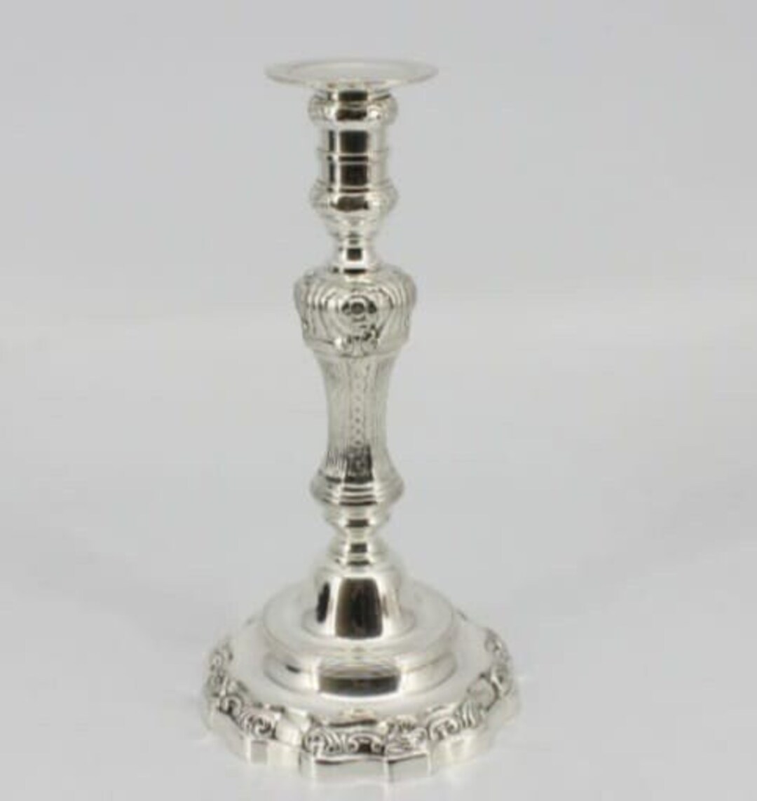 Silver Finish Brass Candle Stand Designed With a Sturdy and Stable ...