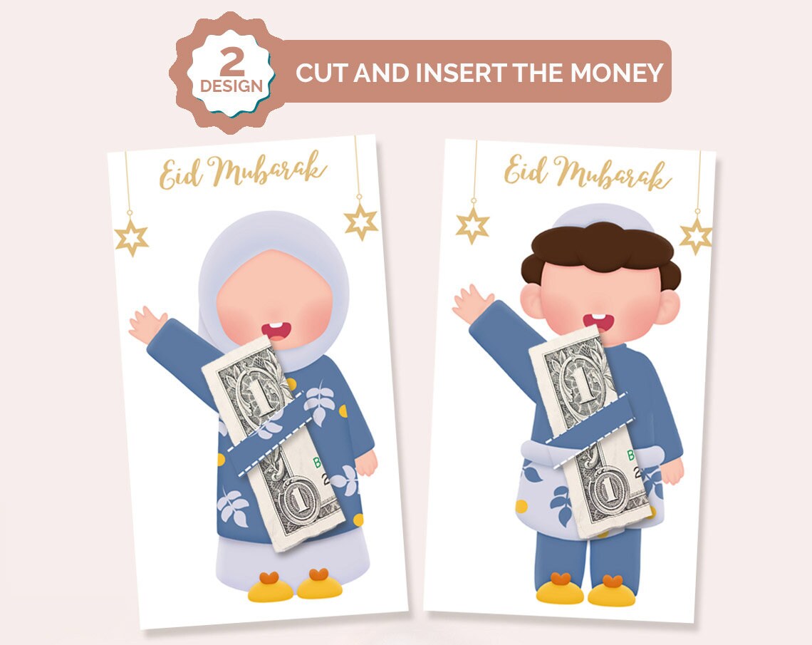 Eid Gift Money Holder Printable, Eid Envelopes for Kids, Eid Money ...