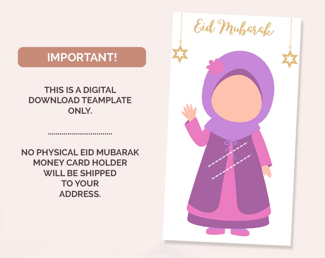 Eid Money Holder for Girls and Boys, Eid Money Cards, Eid Money ...
