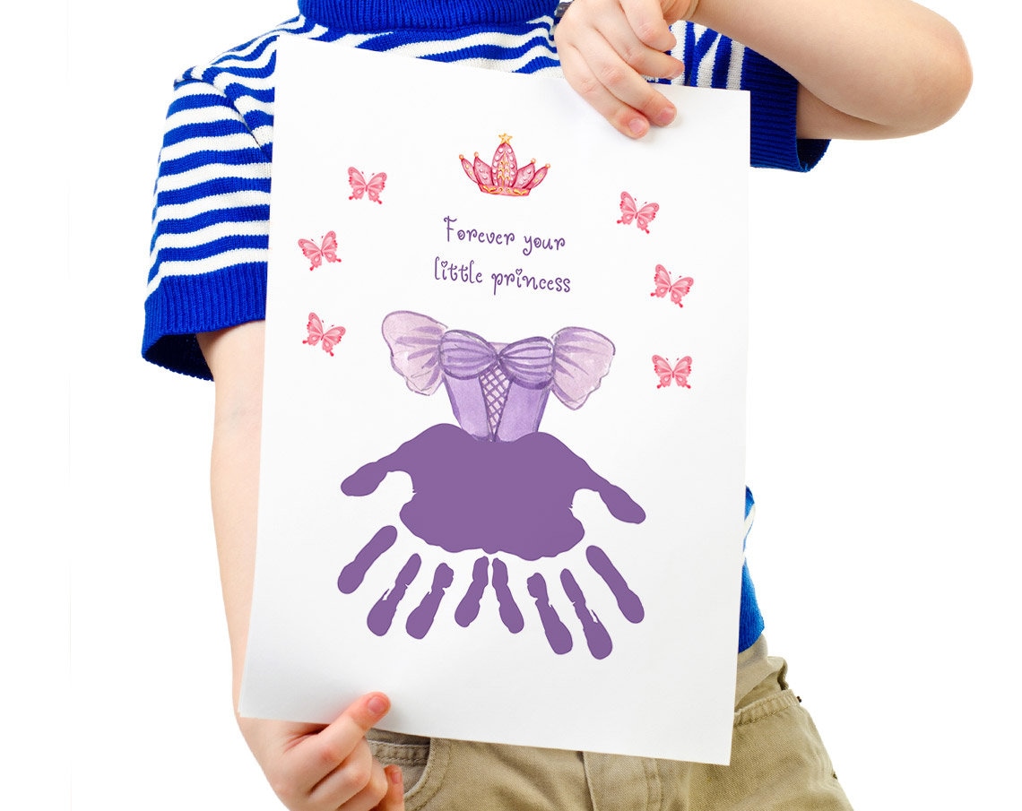 Valentines Day Always Little Princess Handprint, Handprint Birthday ...