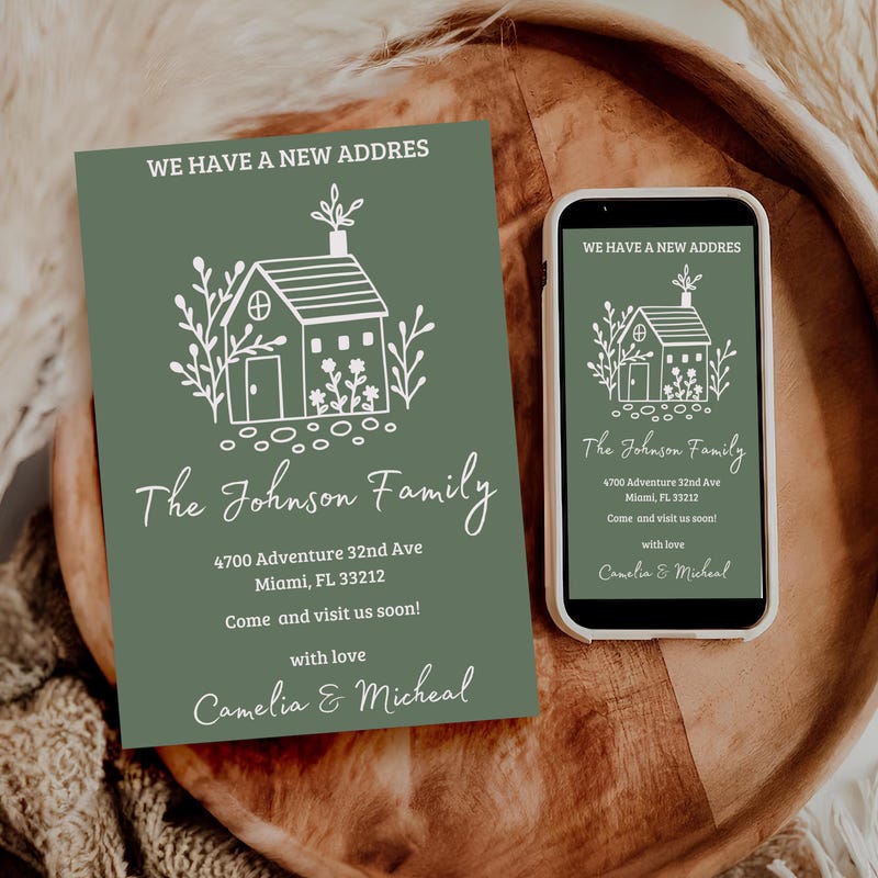 New Address Card - Etsy