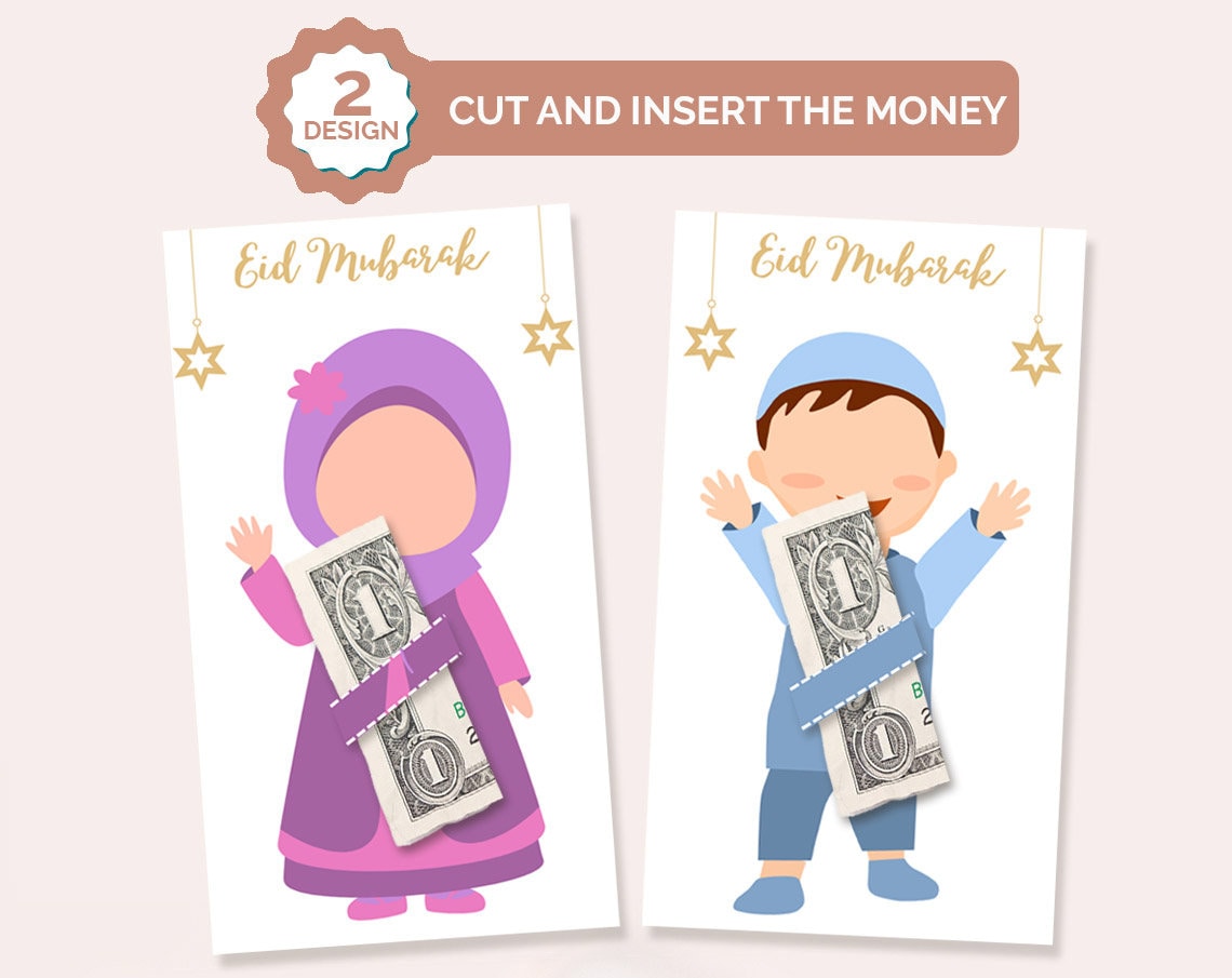 Eid Money Holder for Girls and Boys, Eid Money Cards, Eid Money ...
