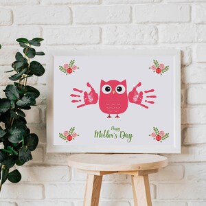 Mother's Day Printable , Owl Handprint Art, Mothers Day Handprint Art ...