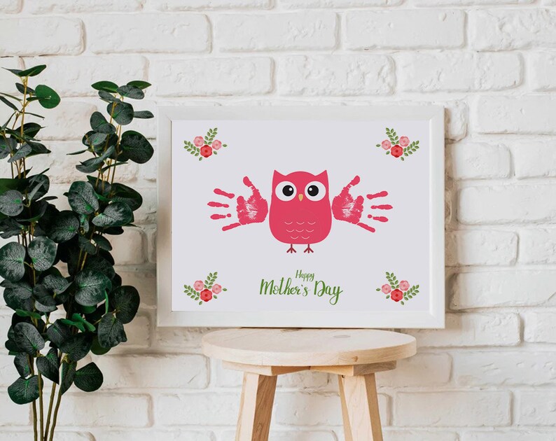 Mother's Day Printable , Owl Handprint Art, Mothers Day Handprint Art ...
