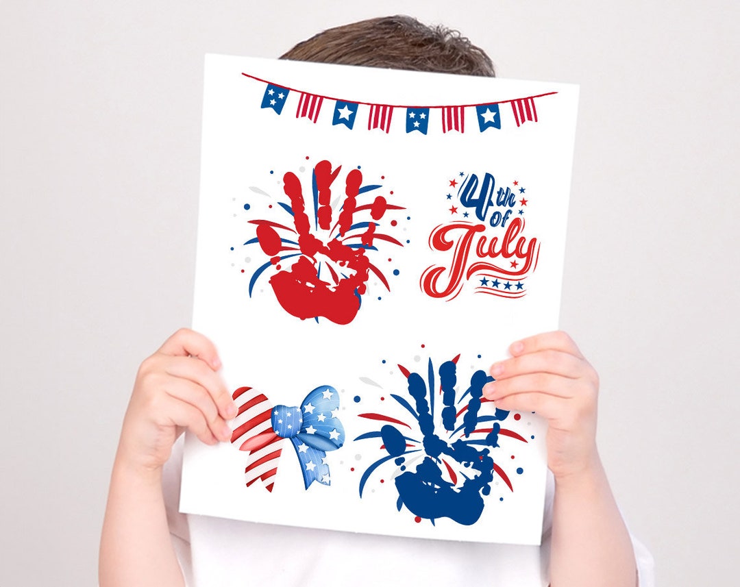 4th of July Handprint Art, 4th of July Preschool Activity, Fourth of ...