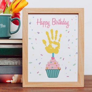First Birthday Handprint Art, Preschool Craft for Toddlers, DIY Hand ...