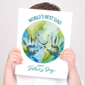 Fathers Day Handprint Art Craft, Kids Handprint Art, Fathers Day Gift ...