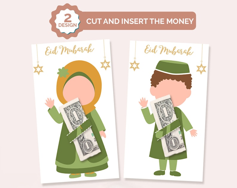 Eid Money Envelopes, Eid Money Cards Kids, Printable Eid Money Holders ...