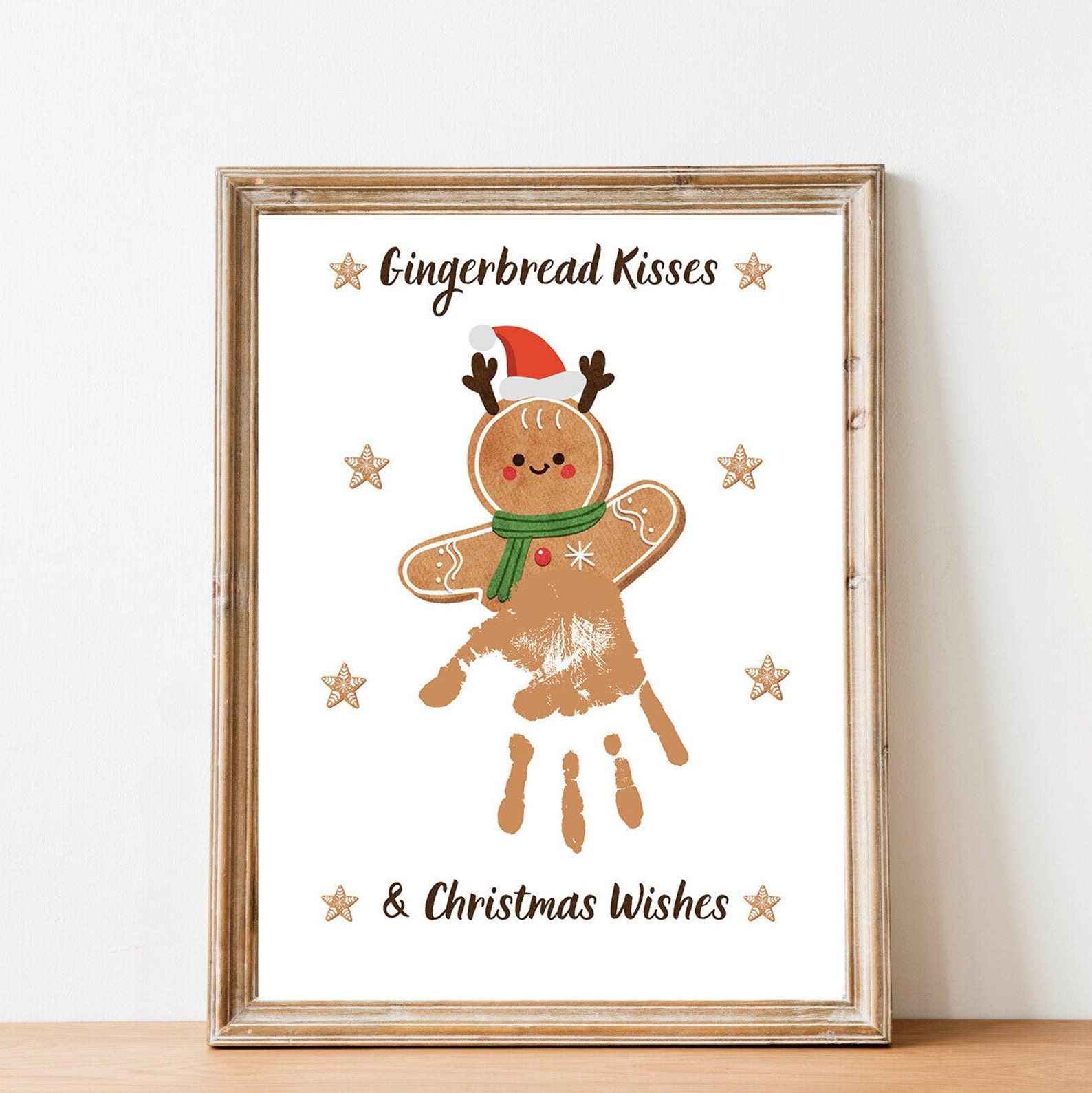 Christmas Gingerbread Handprint Art, Christmas Preschool Craft ...