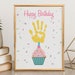 First Birthday Handprint Art, Preschool Craft for Toddlers, DIY Hand ...