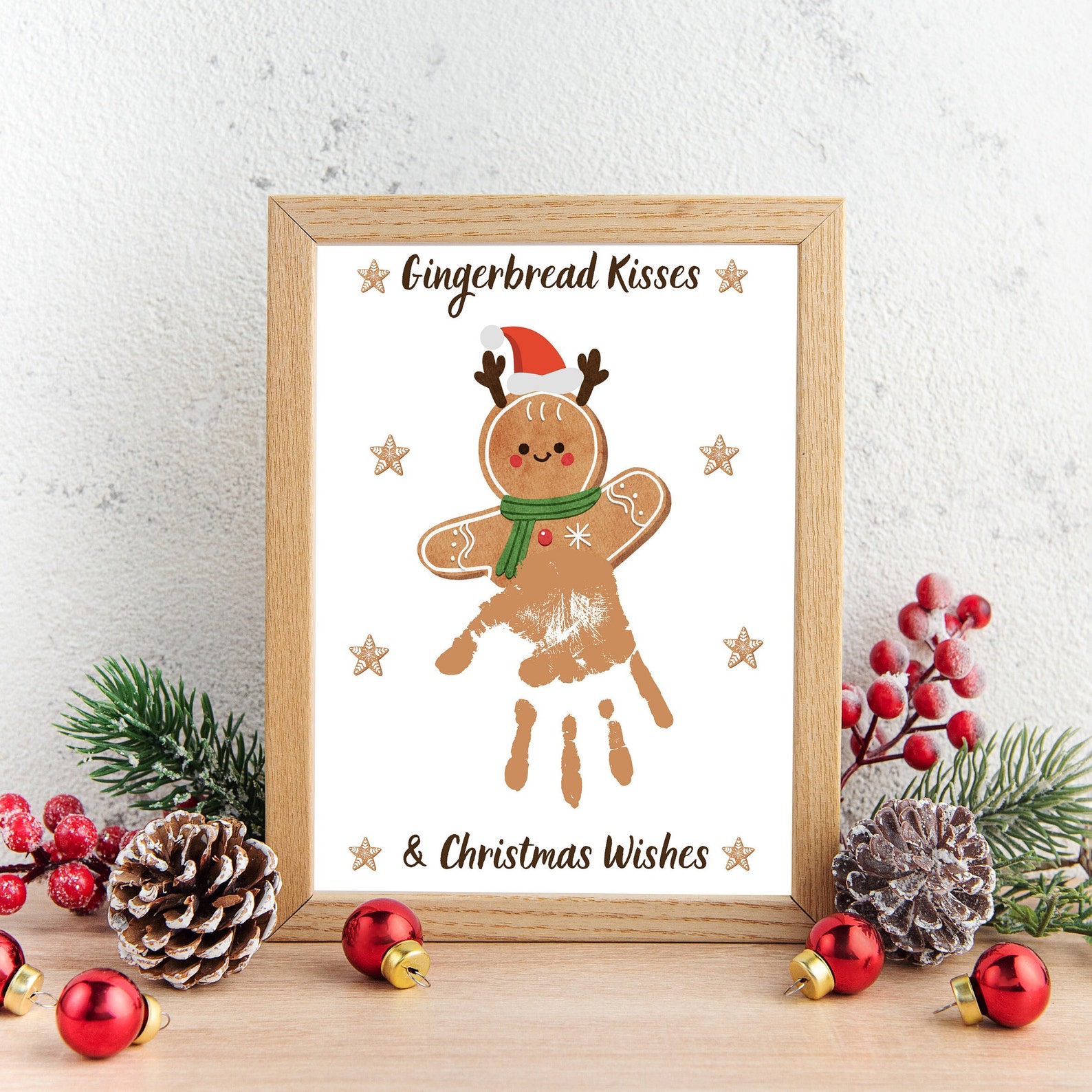 Christmas Gingerbread Handprint Art, Christmas Preschool Craft ...
