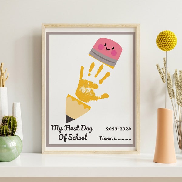 Back to School Handprint Craft - Etsy