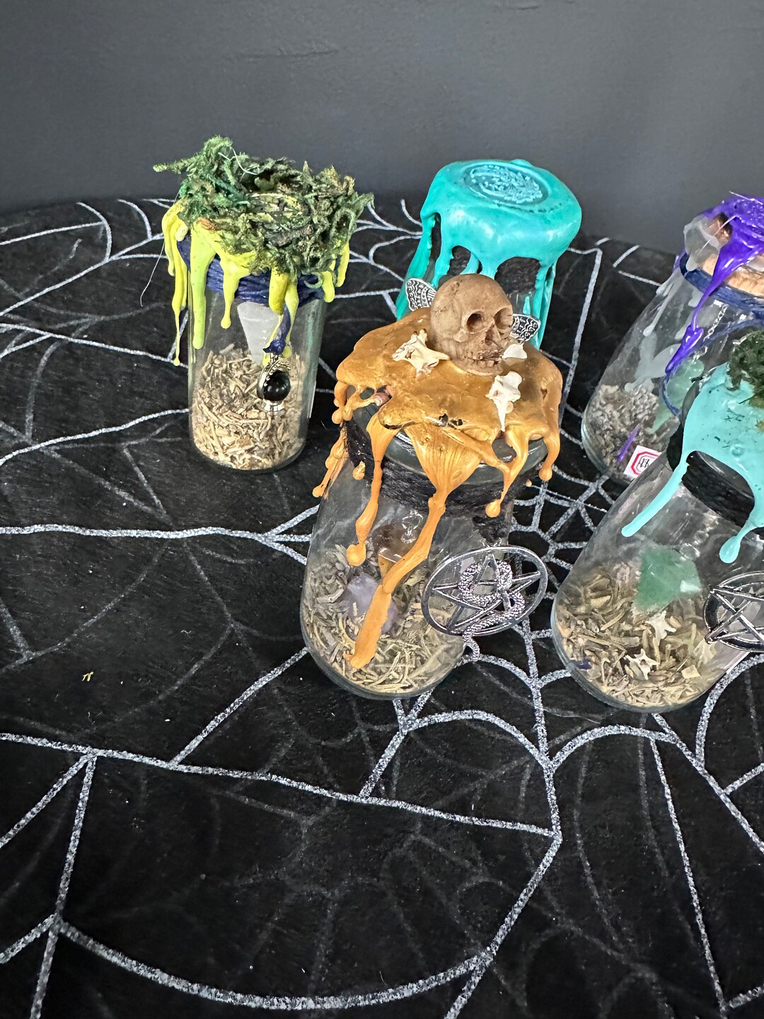 Spirit Jar 4 Inch Glass Herbs Crystals Pendulum Supernatural Spirit ...