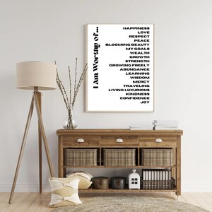 I Am Worthy Art Print Hanging Wall Art Sign | B.kreations - Etsy