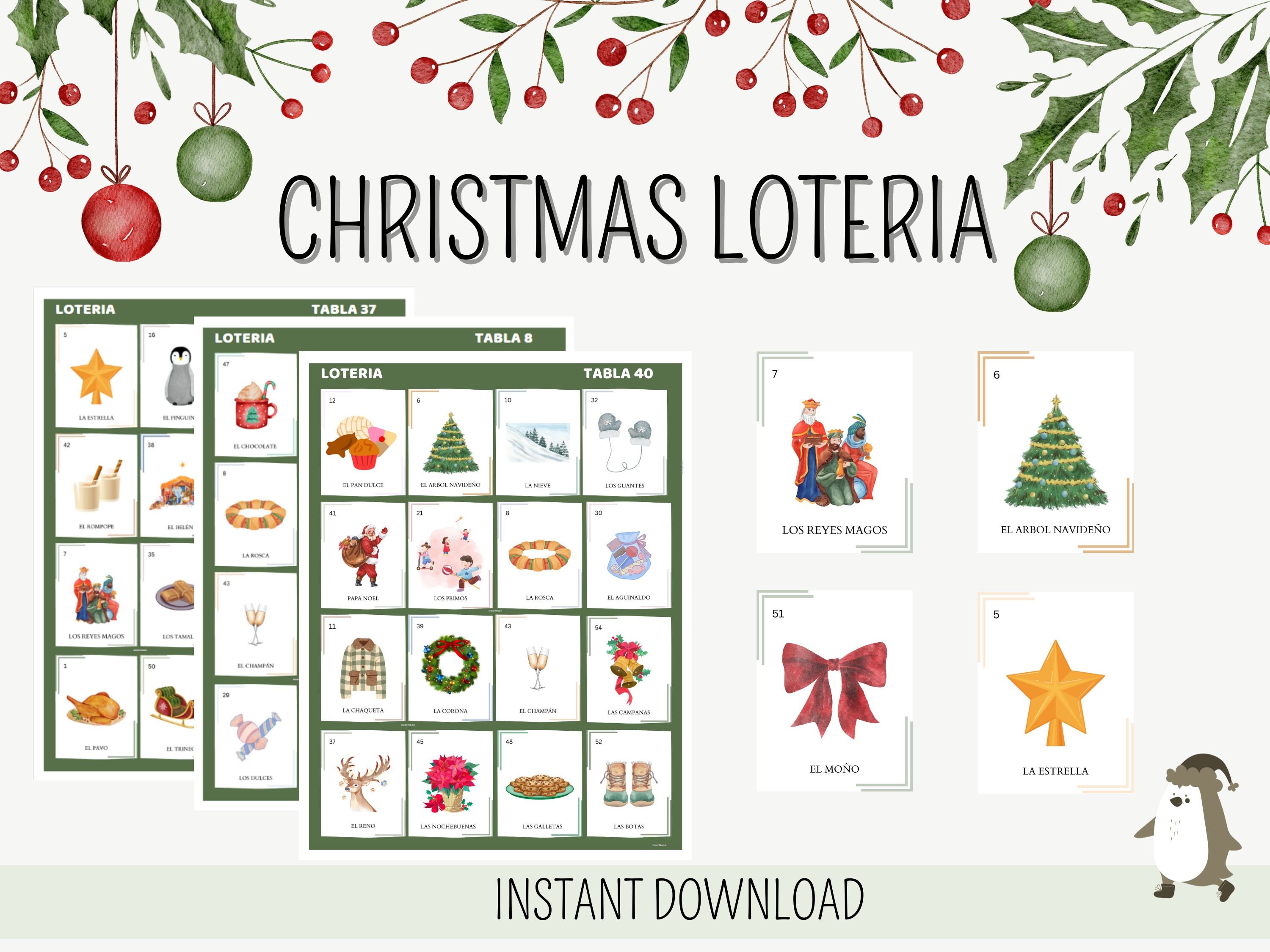 Christmas Loteria/ Printable Christmas Loteria/ Loteria/ Spanish ...