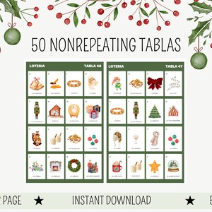 Christmas Loteria/ Printable Christmas Loteria/ Loteria/ Spanish ...