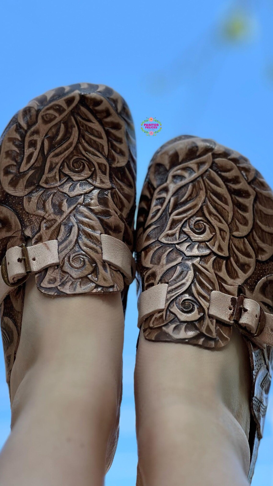 Rose Corcho Slides - Hand Tooled Leather Rose Slides - Etsy