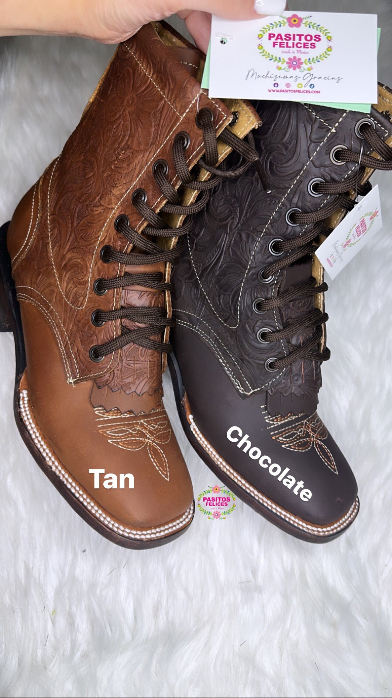 Botas Lacer Tan Leather Laced Tooled Boots - Etsy