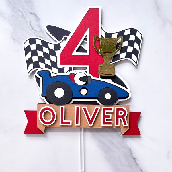 Race Car Topper - Etsy