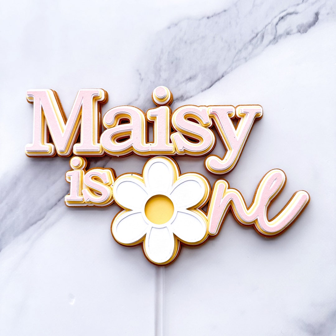 Daisy ONE Cake Topper, Daisy Cake Topper, First Birthdaycake Topper ...