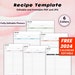 Recipe Template Editable, Recipe Book, Blank Recipe Page, Recipe Card ...