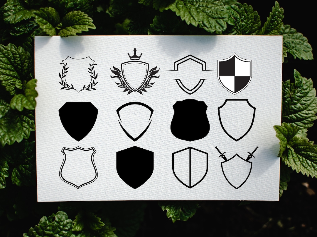 Shield Svg BUNDLE, Flowery Shield SVG, Shield PNG, Shield Clipart ...