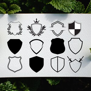 Shield Svg BUNDLE, Flowery Shield SVG, Shield PNG, Shield Clipart ...
