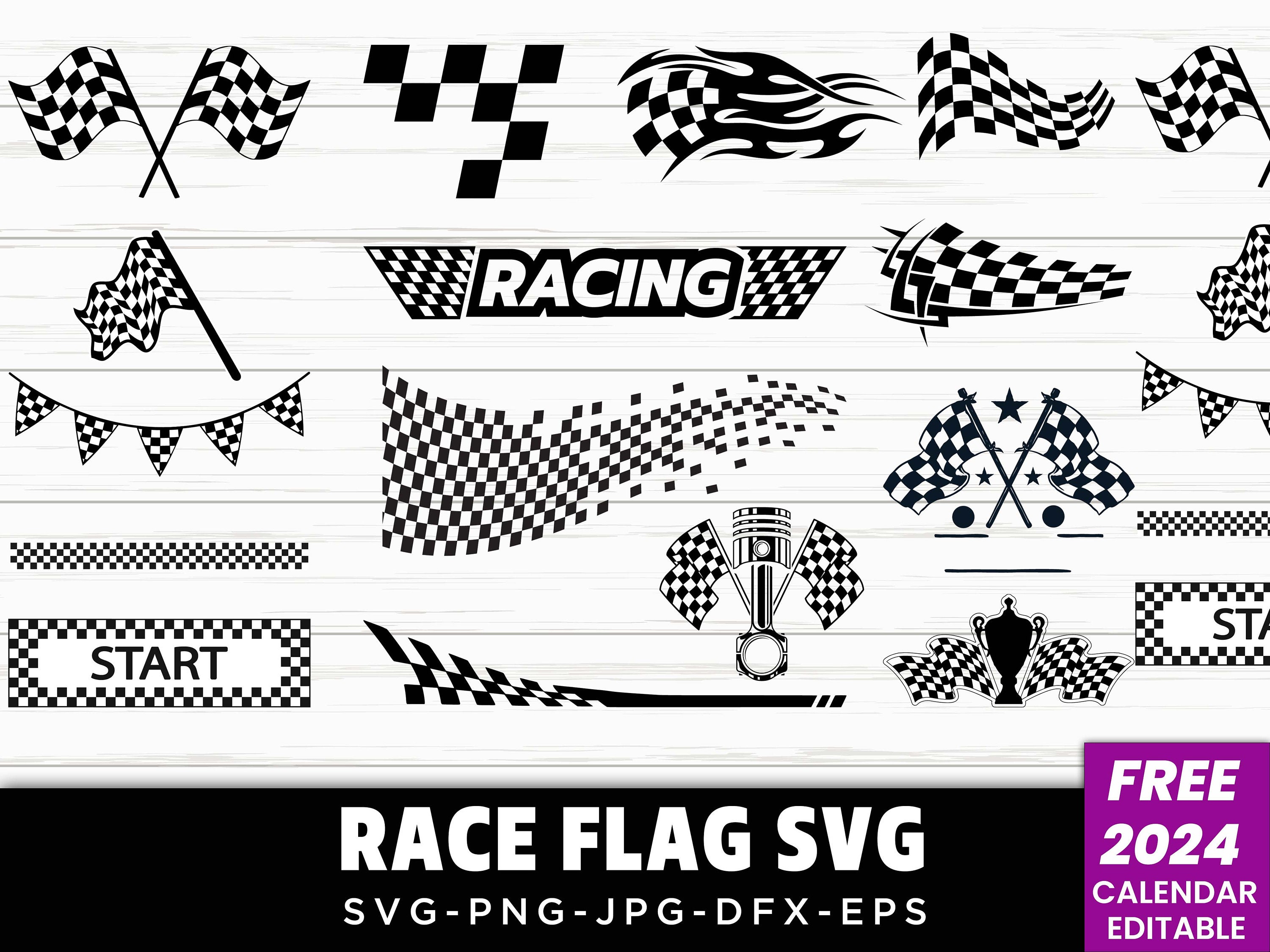 Racing Flag Svg, Race Flag Svg Bundle, Race Flag Clipart, Racing Flag ...