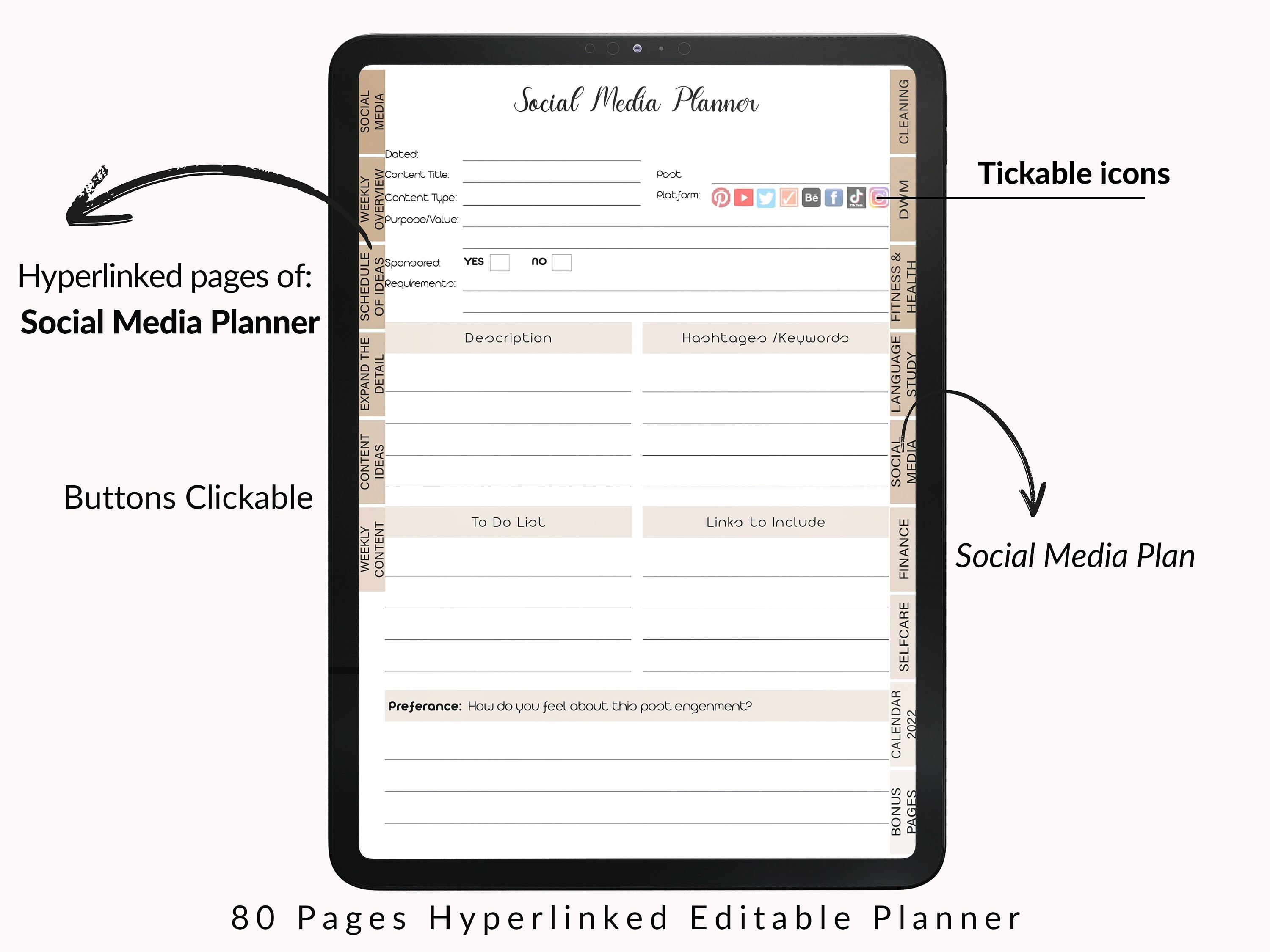 ADHD Digital Planner, ADHD Planner,2023 2024 Adhd Digital Planner for ...