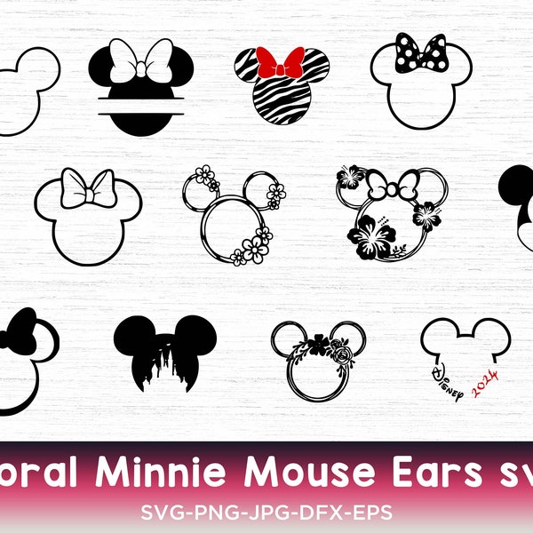 Minnie Flower Svg - Etsy