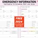 Editable Emergency Information Sheet, Medical Contact Form (PDF) - Etsy