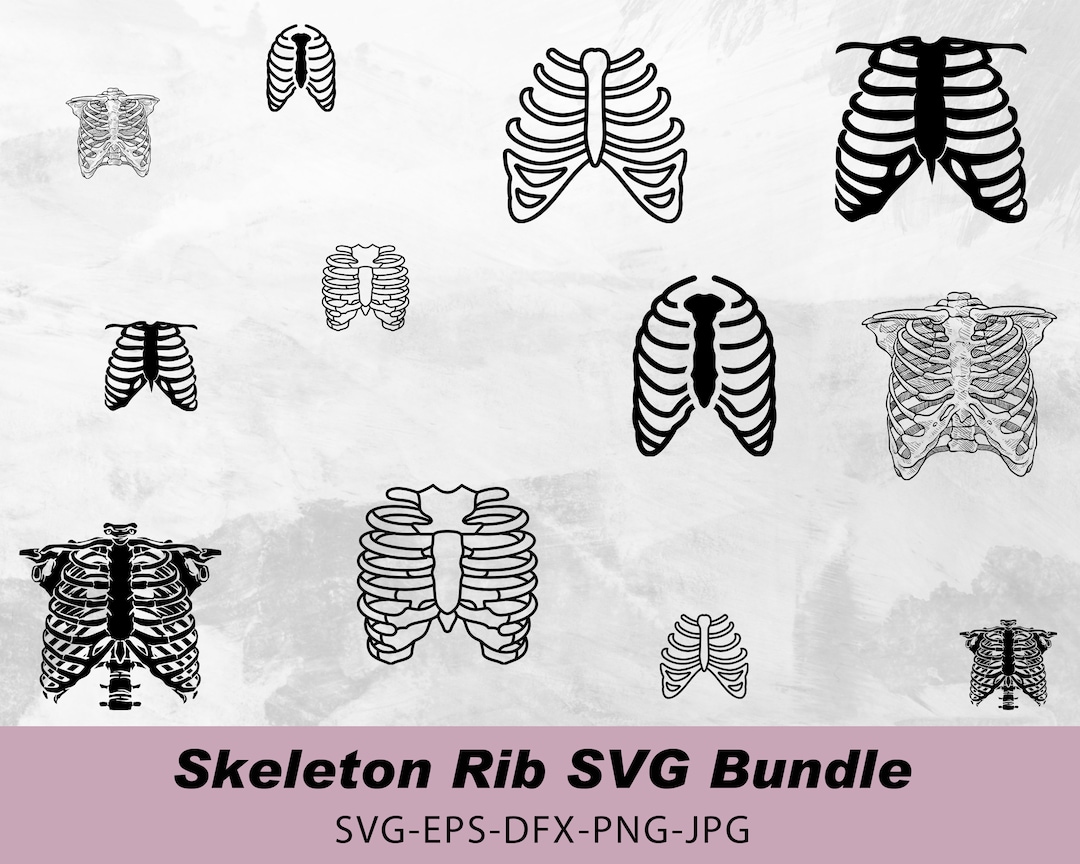 Skeleton Rib Svg Bundle, Skeleton Rib Png, Skeleton Rib Clipart ...