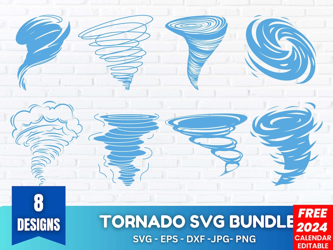 Tornado SVG Bundle, Tornado SVG, Tornado Silhouette, Tornado Commercial ...