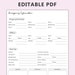 Editable Emergency Information Sheet, Medical Contact Form (PDF) - Etsy