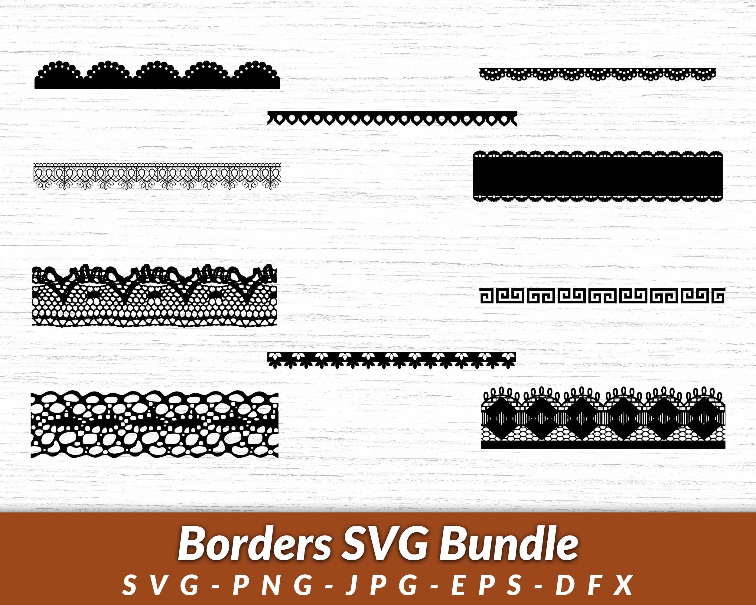 Border Svg Bundle, Border Svg,lace Border,seamless,pattern,border Svg ...