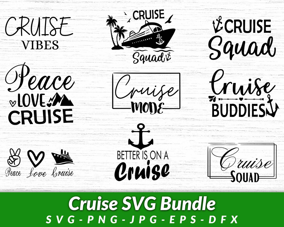 Cruise SVG Bundle, Cruise Ship, Ocean Vacation, Nautical Clipart ...