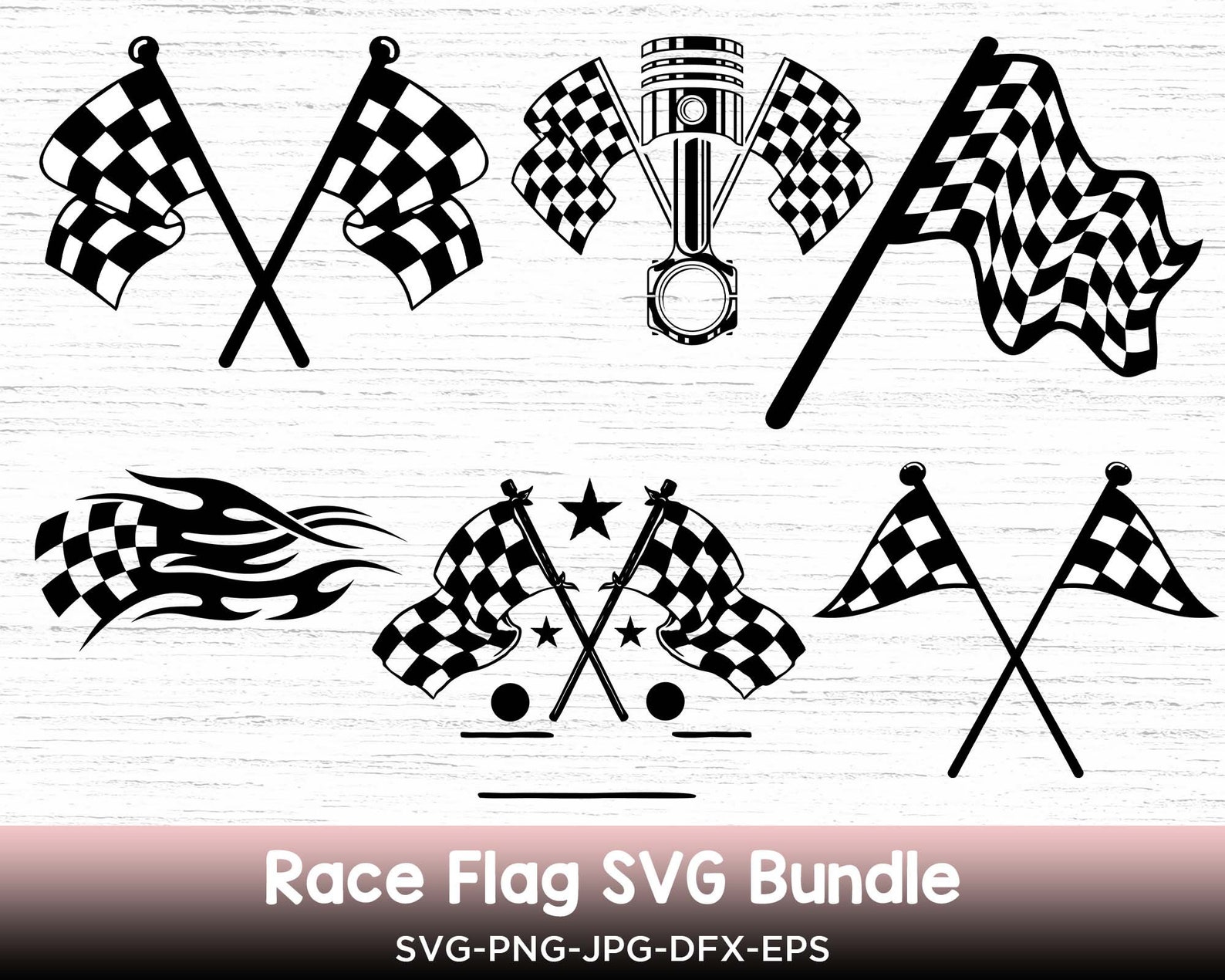 Racing Flag Svg, Race Flag Svg Bundle, Race Flag Clipart, Racing Flag ...