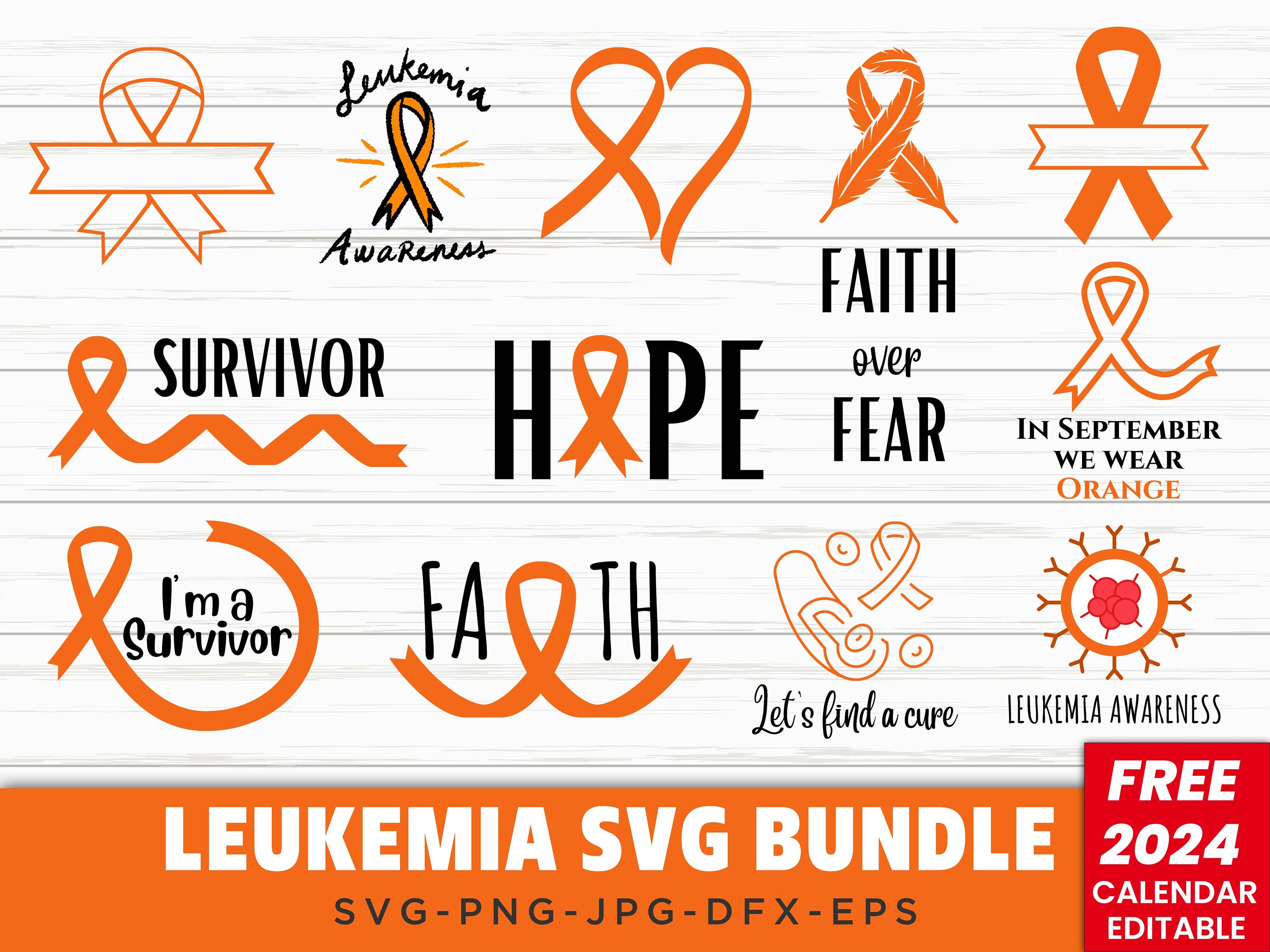 Leukemia Svg Bundle, Leukemia Awareness Svg Bundle, Leukemia SVG ...