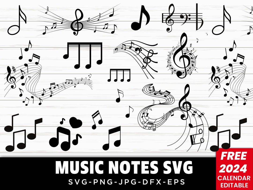 Musical Notes Svg Bundle, Music Note Svg, Music Svg Bundle, Music Svg ...