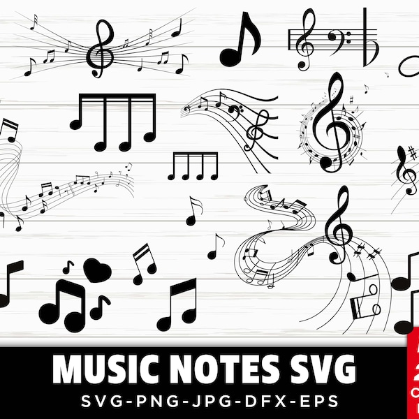 Musical Staff Svg - Etsy