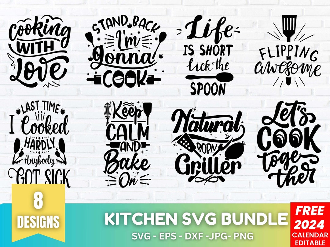 Kitchen Svg Bundle, Kitchen Svg, Kitchen Quotes Svg, Funny Kitchen Sign ...