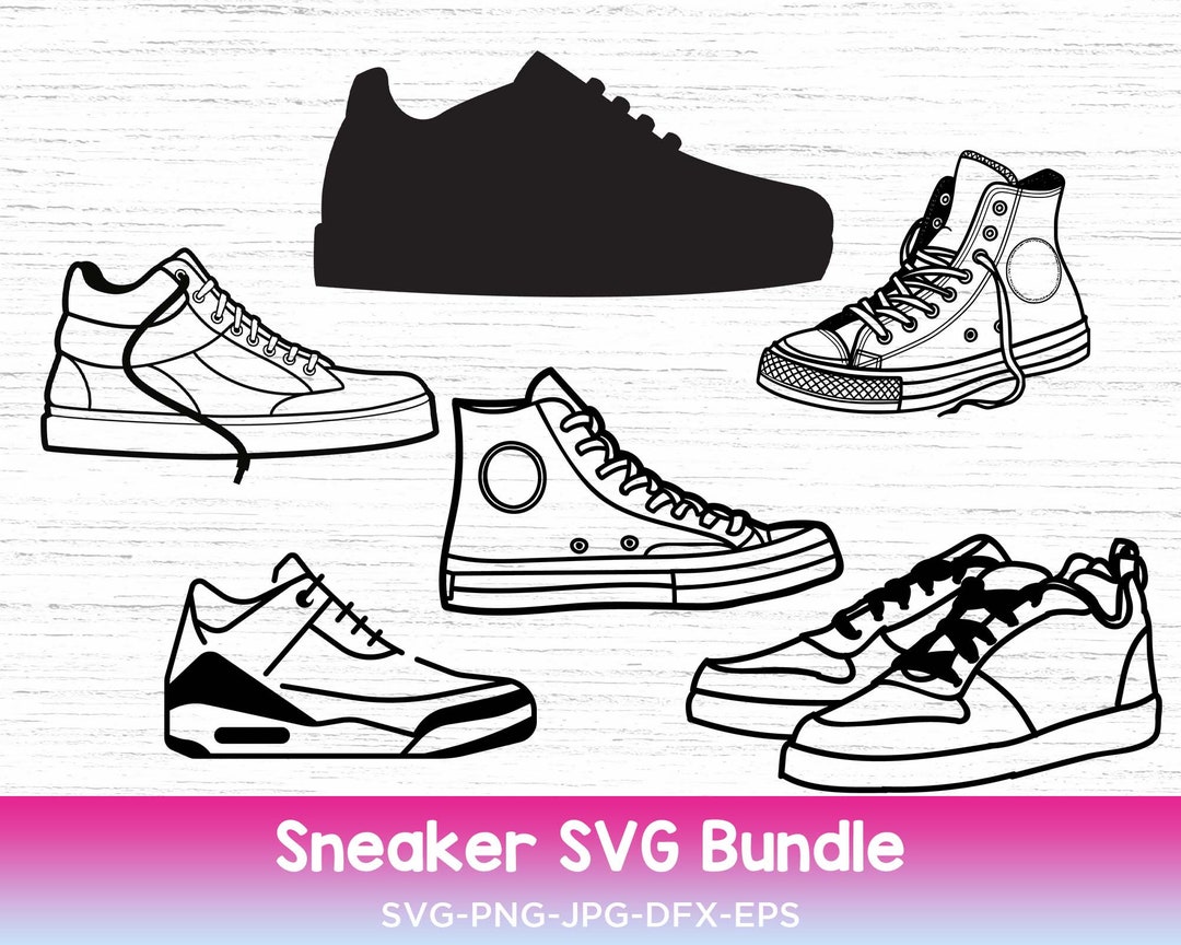 Sneakers Svg Bundle, Sneaker Svg, Sneaker Png, Sneakers, Sneaker ...