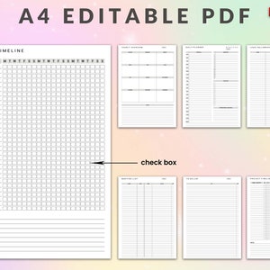 Editable Office Task Planner Set, Printable Work Schedule Planner ...