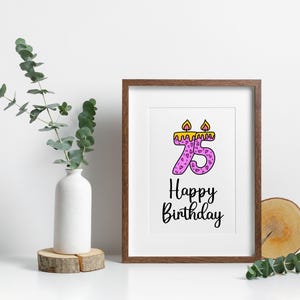 75th Birthday Svg, Birthday Svg, 75th Birthday, 75th Birthday Gift ...