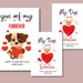 EDITABLE Printable Dog Valentine Cards, Valentines Day Cards, Valentine ...