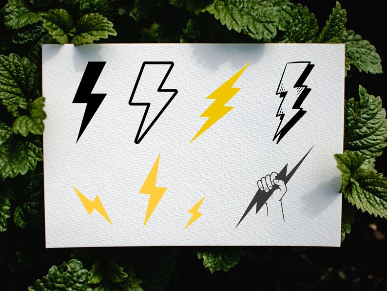 Lightning Bolts Svg Bundle, Lightning Bolts Png, Lightning Cut File ...