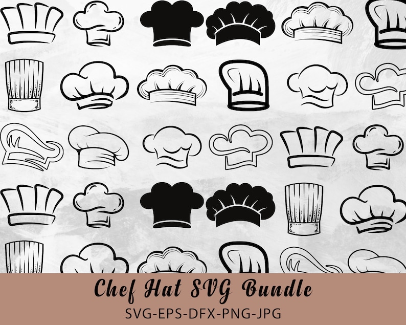 Chef Hat Svg Bundle, Chef Hat Png Bundle, Chef Hat Svg Bundle, Chef Hat ...