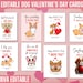 EDITABLE Printable Dog Valentine Cards, Valentines Day Cards, Valentine ...