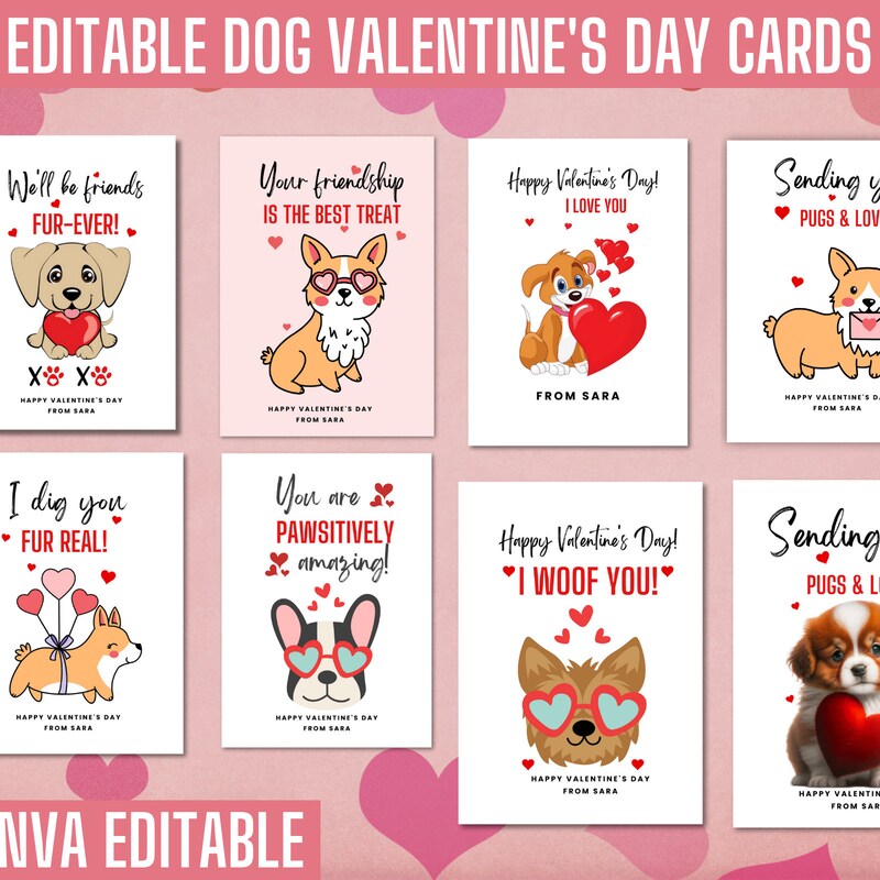 Dog Valentine Card - Etsy